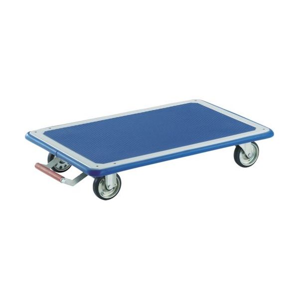 【特長】●大きな荷物の運び出しに最適です。●固定キャスターをロックするピン式フットブレーキ付です。【仕様】●均等荷重(kg)：300●長さ(mm)：915●幅(mm)：615●高さ(mm)：205●キャスター径(mm)：130●適合ストッパ...