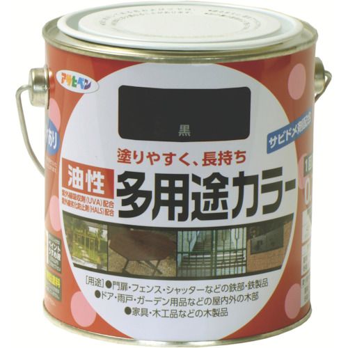 アサヒペンメーカーお問い合わせ：06-6930-5008【特長】●酸性雨・塩害・排気ガスに強い塗料です。●強力サビドメ剤配合で、鉄部をサビから守ります。【用途】●屋内外の木部・鉄部・トタン屋根やトタンベイ。(一部のトタンを除く)【仕様】●色...