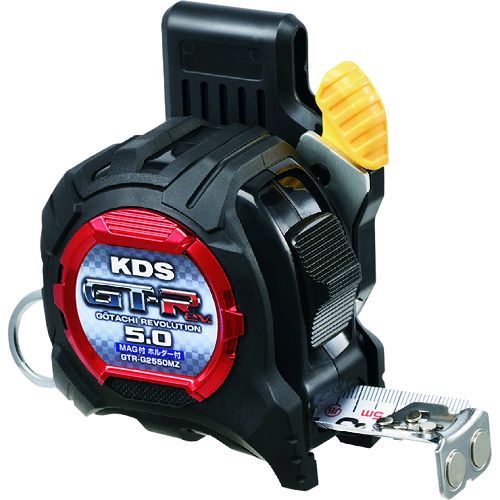 ムラテックKDSメーカーお問い合わせ：0120-34-2381【特長】●水平保持力2.6m以上の剛立厚テープを採用しています。●目盛が10倍長持ちする高耐久ナイロンコート仕様です。●厚み1.5倍で強度2.5倍のマグネット付厚爪仕様です。●安...