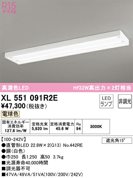 XL551091R2EXL551091R2Eベースライト LED電気工事必要 畳数設定無し