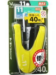 マックス バイモ11フラットホチキス イエロー HD-11FLK/Y ジャンコード: 4902870728748 メーカー: マックス 軽とじ＋倍とじの新世代ホチキス　バイモ サイズ H68×W30×L107mm 使用針 NO.11-1M（...