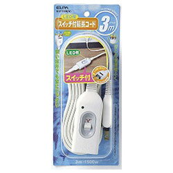 ●180°スイングプラグ●耐トラッキングカバー●スイッチを「入」にするとLEDが点灯し、一目で使用状況が確認可能！●よじれにくいだ円形状コード●定格　125V　15A●最大定格電力：1500Wまで●口数：1個口●コード長：3m本体サイズ(高...