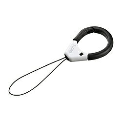 〔フィンガーストラップ〕指を通して落下防止に！ハードを傷つけにくい、軽い樹脂素材のフィンガーストラップ。（ホワイト）■ 不意の落下が防止できる、指をしっかり通せるリング形状のフィンガーストラップです。■ スマートフォンやデジカメなどにおすす...