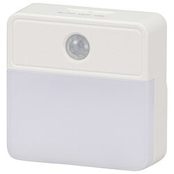 【特長】● 人感センサー・明暗センサー搭載 周囲が暗くなり、人を検知すると点灯します。 動きを検知する間は点灯状態が続きます。● 切替スイッチで常時点灯・自動点灯の選択が可能です。● 小さくても明るい40ルーメン。● 乾電池式で配線不要。 ...