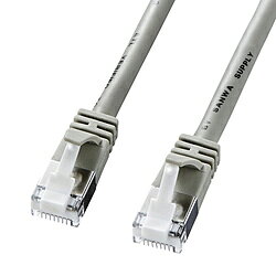 ［CAT5e、10m、ライトグレー］ノイズに強いシールドタイプ、ツメの折れないコネクタ採用のカテゴリ5e STP LANケーブル。◆曲げても折れないナイロン製ツメと弾力性に優れたPVC（ポリ塩化ビニル）製ツメ折れ防止カバー、丈夫なポリカーボ...