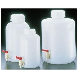 画像はイメージの場合があります。あらかじめご了承ください。■材質：ポリエチレン■20L以上には、手持ち用のへこみがあります。PE広口下口活栓付瓶 2095 5L