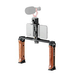 スマートフォンを使用した動画撮影に特化した、ハンドル型の撮影リグ。両手で固定できるため安定感抜群。■素材：アルミニウム、ローズウッド■サイズ：高さ250×幅235×奥行38mm■重量：約390gスマートフォンを使用した動画撮影に特化した、ハ...