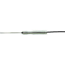 ■SK-270WP用中心温度測定センサです。■センサ部： φ2x45mm+φ3x55mm2段絞り（先トガリ）【仕様】・プローブ長（mm）： 2×45+3×55・センサー： サーミスタ・使用温度範囲（℃）： -40～250・コード長さ（m）：...