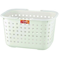 ■多目的に使える汎用バスケットです。【用途】・洗濯ものの持ち運びに。【仕様】・色： クリアホワイト・間口（mm）： 443・奥行（mm）： 325・高さ（mm）： 264・最大積載量（kg/台）： 10・耐荷重（kg）： 10【材質／仕上】...
