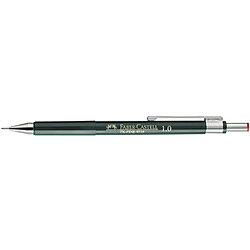 精緻で高い品質の、プロフェッショナルのための製図／一般用ペンシル。全4線幅の展開（0.3/0.35mm, 0.5mm, 0.7mm, 0.9/1.0mm)。すべりにくい形状のメタルグリップで、ノック部分を回転させるとイレーサーが出現します。...