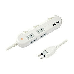 ■3.4A リバーシブルUSBポートが付いたスイッチ付きの電源タップ。■誘導雷から機器を守る雷サージ保護素子を内蔵。■通電状況が判りやすいスイッチ付き■トラッキング防止の180°回転スイングプラグ■熱に強いユリア樹脂ホコリ防止のコンセント。...