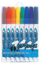 ・裏移りせず、いやなにおいがありません。・ガラス、プラスチック、金属、木にも書けます。・不透明調インキですので、色のついた面、透明な面の上に書いてもきれいな発色が得られます。・顔料インキを使用していますので、耐水性、耐光性に優れています。・...
