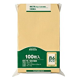 B6サイズに最適なクラフト封筒です。郵便枠印刷なし。ビジネスにもパーソナルにもご利用いただける安心のスタンダードタイプ。サイズ：142×205mm（角形7号）。定形外郵便。裏面センター貼り。100枚入。古紙40％使用。グリーン購入法適合。エ...