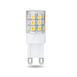 口金：G9定格電圧：AC100V定格消費電力：2.8W全光束：300lm(25W相当)定格寿命：25000hサイズ：φ16.2mm×45mm重量：10.8g色温度3000K(電球色)密閉器具：×　断熱材施工器具：×　調光器具：×PSE取得済...