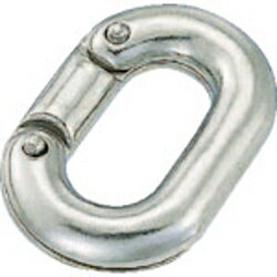 ■両面4ヶ所の突起部分をハンマーなどでしっかりたたいて固定します。【用途】・チェーン・ワイヤー・ロープ等の連結金具として、また端末の金具のジョイントに。【仕様】・使用荷重（kN）： 1.37・D（mm）： 6・L（mm）： 21・W（mm）...