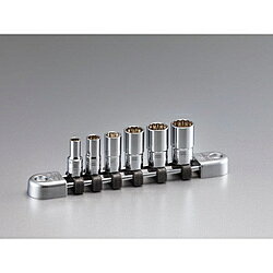 ●セミディープソケットとホルダーのセット●ネプロス6.3sq.ソケットホルダーにセットしたセミディープソケットセット。●強度・靭性・耐久性を備えた材料と高度な熱処理技術を採用し、KTCブランドと　同等の強度ながら薄肉・軽量化を実現。●口径部...