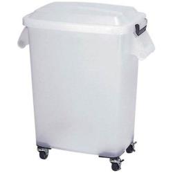 画像はイメージの場合があります。あらかじめご了承ください。半透明タイプのキャスター付き角型ペール■半透明仕様中身がどれくらい入っているか分かるので便利です。■ストッパー付き4個のキャスターの内、2個ストッパーが付いています。■耐荷重は45k...