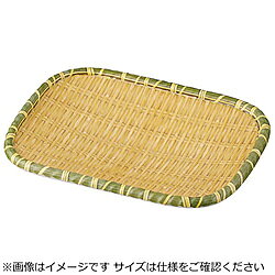 和の風情ある竹模様をデザインとしたメラミン製のトレー■メラミン製　落としても割れることがなく、竹製より長持ちするので経済的です。■食洗機の利用可　耐熱温度が100℃で食洗機にも対応するので便利です。■12種類　2つの形（丸型・角型）、3サイ...