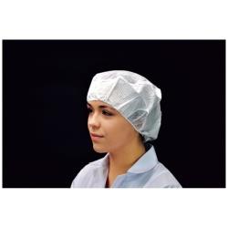 画像はイメージの場合があります。あらかじめご了承ください。■帯電加工を施した不織布作られたキャップで毛髪の落下を防止します。■数回の水洗いが可能です。■白・青が用意されています。2色を使用する事により、シフト管理や交換時期の確認に役立ちます...