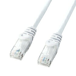 ［CAT6、10m、ホワイト］やわらかいより線タイプ、爪折れ防止カバー付きギガビット対応カテゴリ6 LANケーブル。◆伝送速度1000Mbps（1Gbps）、伝送帯域250MHzを実現した、ギガビット完全対応LANケーブルです。◆単線に比べ...