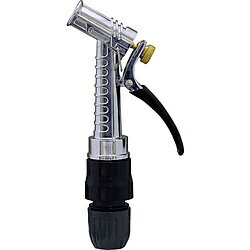 ■頑丈な金属ボディを採用した散水ノズルです。■レバー操作で、キリからストレートまで水の出方が自在に調節できます。■ノズルとコネクターが簡単に着脱できます。■一般家庭での屋外散水用。■適合ホース(mm)内径×外径：12～15×21■高さ(mm...