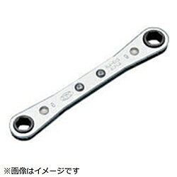 ■強力な板バネにより”カチッ””カチッ”と小気味よい連続音を発し、ラチェット作業ができます。■頭部は薄型、めがね形状で狭い所の作業に適しています。■送り角度は20°です。■汎用工具■全長(mm)：150■対辺寸法(mm)：10×12■対辺寸...
