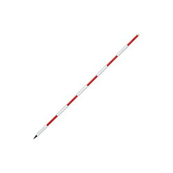 先端は鉄製の石突きを採用しました。 本体：木 先端部：鉄測点での位置、方向指示に。