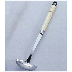 木の感触が馴染みよい、穴明お玉。■丈夫で使いやすいキッチンツール　柄が丈夫で抜けにくい構造。■使い勝手の良い丈夫なキッチンツール・サイズ：約85×325mm・重量：約108g・材質：柄／自然木（シデ材）・金属部／ステンレス鋼（18－0）・樹...