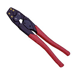 裸端子やスリーブを用いて電線を圧着・接続する工具です。成形確認機構が内蔵されハンドル部がスッキリしています。ハンドル操作も断然軽いです。仕様●使用範囲： 2、5.5、8、14平方mm●グリップカラー： 赤材質●鋼材裸端子やスリーブを用いて電...