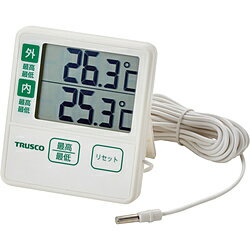 ■屋外・屋内の温度が同時に確認できます。【用途】・冷蔵庫内等の温度管理に最適。【仕様】・測定温度範囲（℃）： ‐10～50℃・温度最小表示（℃）： 0.1・電源（V）： 単4形乾電池×1個（別売）・幅（mm）： 73・奥行（mm）： 16・...