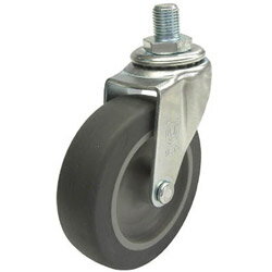 ■標準的な小型キャスターです。軽量物運搬用のワゴンやラックなどに最適です。■床面に跡が付きにくい材質です。■床面を汚しにくいエラストマー車輪を使用しています。【用途】・台車や家具、什器に。【仕様】・許容荷重（daN）： 30・許容荷重（kg...