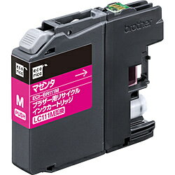【エコリカ リサイクルインクカートリッジとは？】使用済みインクカートリッジを全国に設置している「エコリカ回収BOX」で回収し、リユース（再使用）製品として再生した環境にやさしい製品です。【対応純正インクカートリッジ】ブラザー：LC111M（...