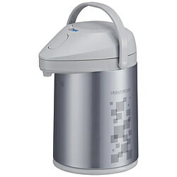 シンプル操作で使いやすいガラス製エアーポットです。保温・保冷性に優れた真空2重瓶構造で、電気を使わずにしっかり保温・保冷できます。におい移りがしにくいガラス製内瓶、中せんなし構造で注ぎやすく、360度回転する底で注ぎやすい設計です。着脱式上...