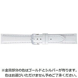 かん幅20mm美錠幅16mm素材牛革型押しバネ棒バネ棒付属なしバンビ　型押し ホワイト 20ミリ BKA105WS