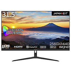 IPSパネル 31.5インチ WQHD(2560 x 1440) 液晶モニター HDMI DP sRGB 100% DCI-P3 88%■31.5インチのIPS系パネルを採用し、WQHD(2560 x 1440)解像度に対応した液晶モニター...