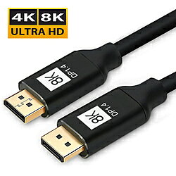 高速32.4Gbps/8K@60Hz/4K@144Hz/D-HDR/DSC/FEC高解像度＆高リフレッシュレート対応のDP1.4コード長さ1mケーブル直径6mm本体重量(g)80g仕様1［接続規格］DP(DisplayPort)Ver1.4...