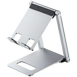 2つのヒンジにより無段階で角度と高さが調整でき、折りたためば厚み約9mmの凹凸が少ないフラットな薄型サイズになるアルミ製のモバイルスタンド。■折りたためば厚み約9mmまでコンパクトにできる薄型サイズのアルミ製モバイルスタンドです。タブレット...