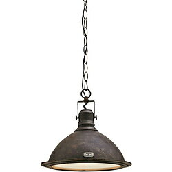 ■電球別売品(E26電球使用可能)■サイズ：シェードφ32×28cm、チェーン調整 全高54~143cm■重量：1.7kg■材質：スチール、ガラス、アルミ■壁スイッチ式(点灯→消灯)■サビ加工品サイズφ32×28cm本体重量1.7kg調光対...