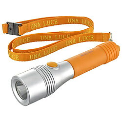 【 特 長 】● 明るさは当社旧製品（LF-232）の約8倍、約50ルーメン● 便利でおしゃれなネックストラップ付き● 本体カラーはオレンジ【 仕 様 】■ 使用電源：単3形乾電池2本（テスト用電池付属）■ 使用光源：白色LED使用（LED...