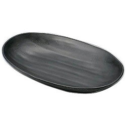 ■洗浄器対応【製品仕様】■規格：中■メーカー品番：M11-136■幅×奥行×高さ（mm）：180×100×25仕様1形状：楕円形仕様2色：黒色系仕様3シリーズ名：「マインメラミンウェア黒」シリーズマイン メラミンウェア 黒 小判皿 中 M1...