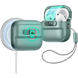 【互換性】　AirPods 4（2024）（USB-C）専用です。イヤホンと充電ケースは含まれません。【安全保管可能なフリックロック】フタの上部および底部に700gの保持力を持つ強力なマグネットと内部のラッチにより、AirPodsを中に安全...