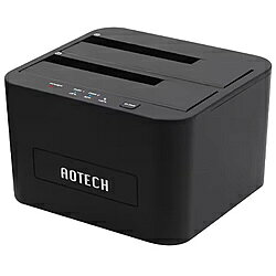 AOTECH クローンHDD/SSDスタンドは、パソコンに接続する必要が無く、本体にセットしたHDD/SSD内のデータを簡単にクローン（複製）することができます。■ワンタッチ複製（クローン）モード ～HDD/SSDの引っ越し・完コピに最適～...