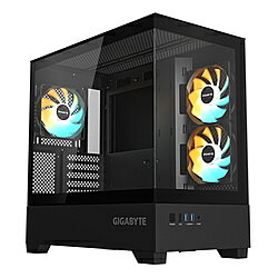 2面強化ガラスパネルのピラーレスのブラックデザインを採用したMicroATX対応ミドルタワー型PCケース。パーツを270度のパノラミックビューで楽しむことができ、高い冷却性能を備えています。■サイドパネルとフロントパネルにスモーク加工された...