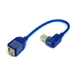 USBケーブル B左L型（オス）-B（メス） 20cmケーブル長0.2m形状USB-B → USB-B仕様1［端子］USB B(メス) - USB B(左L型 オス)［ケーブル長］約20cmUSBケーブル B左L型（オス）-B（メス） 20cm