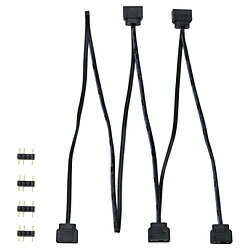 デイジーチェーン (数珠つなぎ) 型ケーブルのため、LED機器を多数配置しても綺麗に配線できます。■アドレサブルLED (デジタルLED) 4ピンコネクタ (1ピンは無し) を4分岐するケーブルです。■アドレサブルLEDを搭載したストリップ...