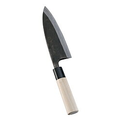 画像はイメージの場合があります。あらかじめご了承ください。ご家庭でもプロでも使いやすく研ぎやすい、堺 菊守 黒出刃■包丁の仕様・形状：出刃型・刃型：片刃・表示サイズ：15cm■水産関係に最適　切れ味第一で仕事の効率を向上させます。■7サイズ...