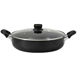 お手入れ簡単内面はふっ素樹脂加工なので汚れを落としやすい。便利な形状菜箸・お玉が置けるつまみ形状。調理しやすい中の様子が見えるガラス蓋付。環境にやさしいPFOA・PFOS不使用。仕様1【本体サイズ】(約)幅45.5×奥行33×高さ14cm【...