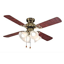 ●ACモーター●定格電圧：100V●白熱球60W×4灯(付き)●明るさ：2880lm●ファン消費電力：26W●電球消費電力：216W●材質：鉄(本体)、MDF(羽根)●本体カラー：ブロンズ●引掛けシーリング●フレンジ径：内径130.5×高さ...