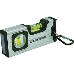 ■パイプの上にも設置が容易なV字測定面でマグネット付です。■両端に衝撃性に優れたプロテクトラバー付です。■腰袋などへの着脱にも便利なカラビナ付です。■変形しづらいI（アイ）型モノコックフレームです。■気泡管は高精度±1.00mm/mを採用し...