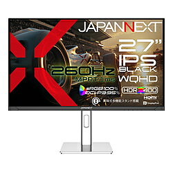 27インチのIPS BLACKパネルを搭載した、WQHD(2560×1440)解像度のゲーミングモニターです。WQHDはフルHD(1920×1080)の約1.8倍の表示領域を実現する2560×1440ドットの解像度となり、高精細な表示を実現...